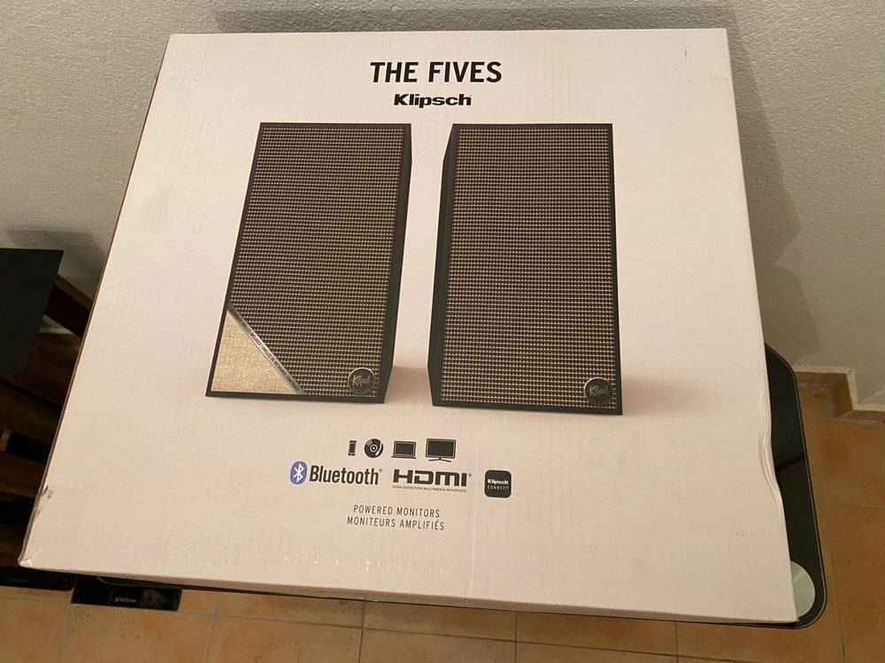 Klipsch The Fives (Matte Black) Powered Bookshelf Speakers | Acheter ...