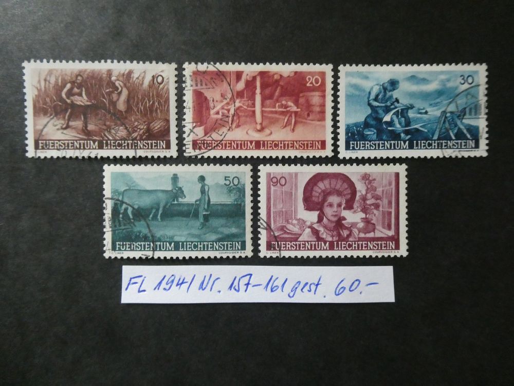 FL 1941 Nr. 157-161 gestempelt (Gebraucht) in Lausen für CHF 9.5 – mit Lieferung auf Ricardo kaufen