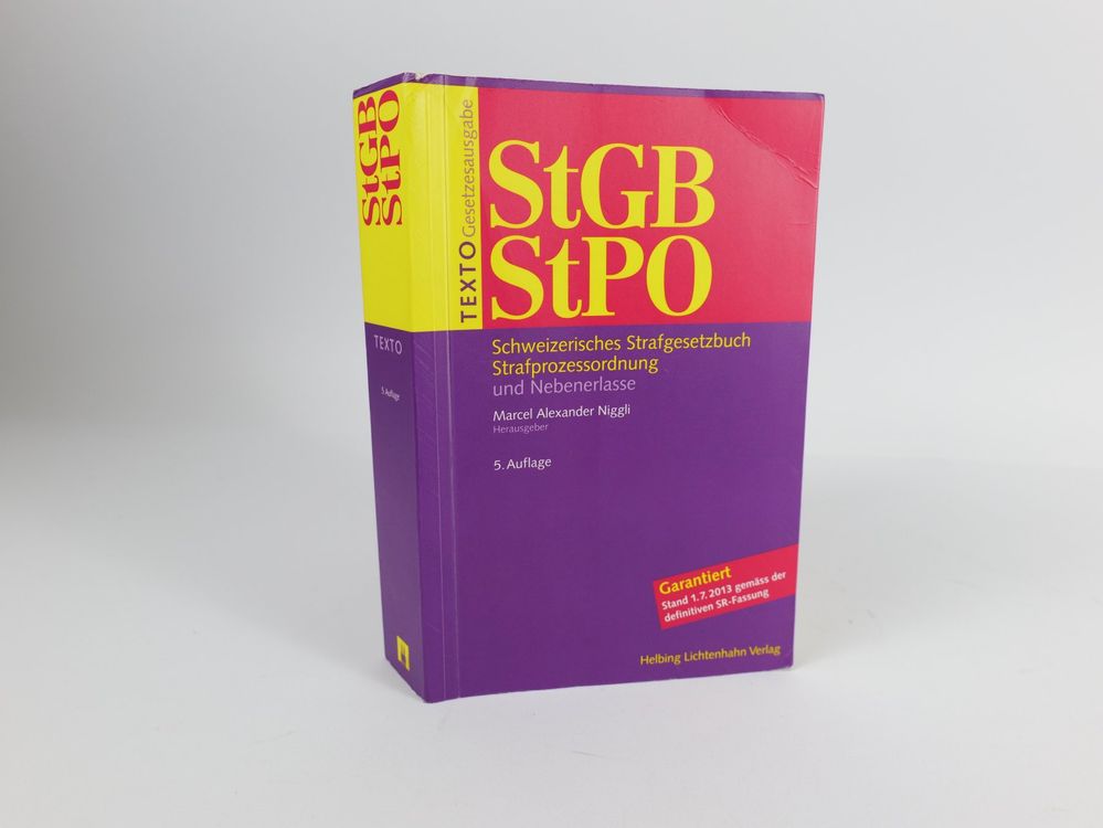 TEXTO Strafgesetzbuch StGB/StPO 5. Auflage (Gebraucht) in Schaffhausen ...