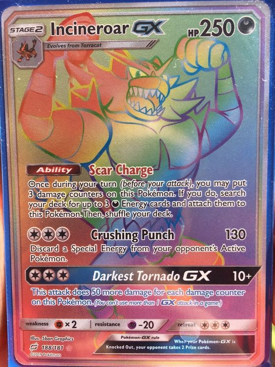 Pokemon GX Incineroar Hyper Rainbow (Neu (gemäss Beschreibung)) in Root ...