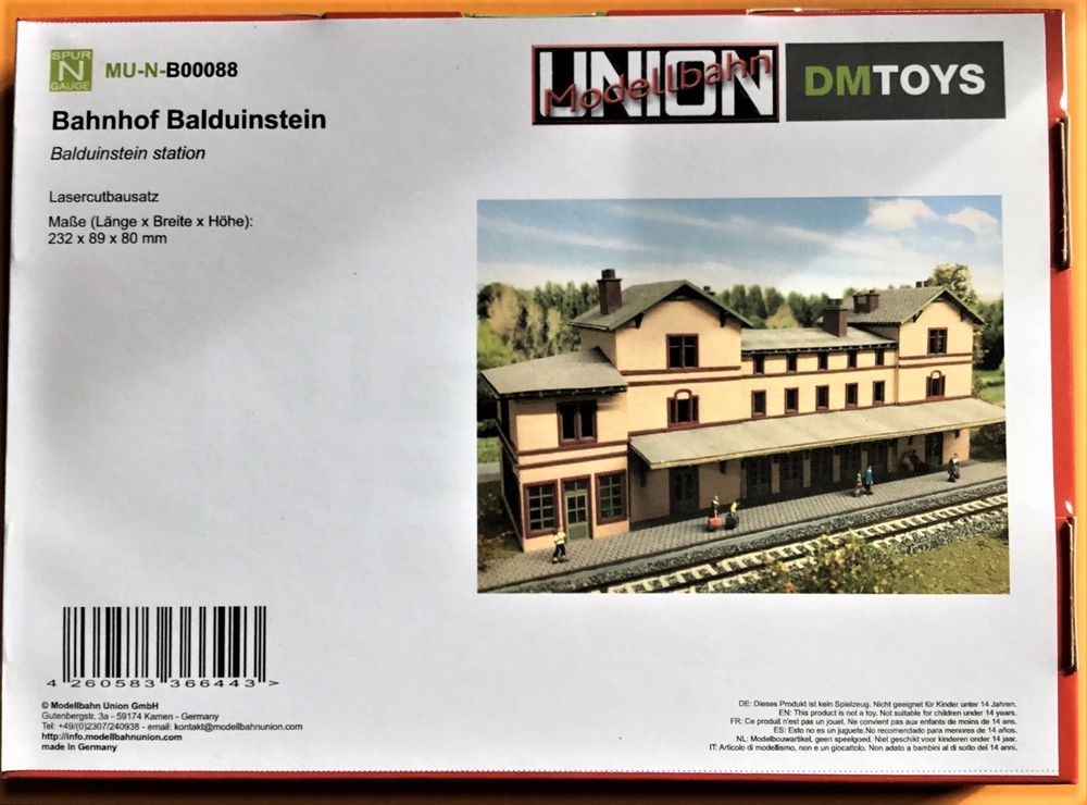Modellbahn Union N-B00088 Bahnhof Balduinstein,Spur N,(2365) (Neu und ...