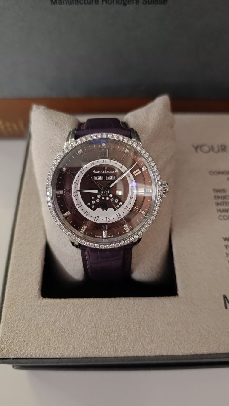 Maurice Lacroix Masterpiece Phase de Lune Diamonds 41mm (D'occasion) à ...