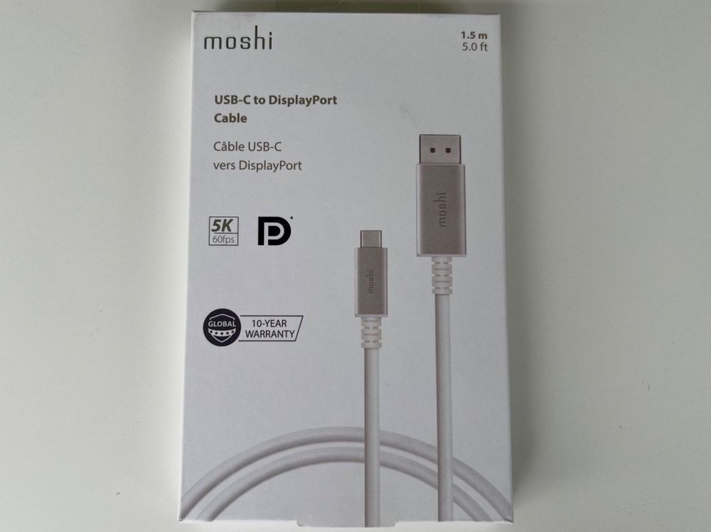 Moshi Premium USB-C zu DisplayPort Kabel 1.5m (Neu (gemäss Beschreibung ...