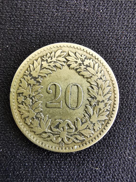 Seltene 20 Rappen 1851, VZ, Schweiz 🇨🇭 (Gebraucht) in Wettingen für CHF 220 – mit Lieferung auf ...