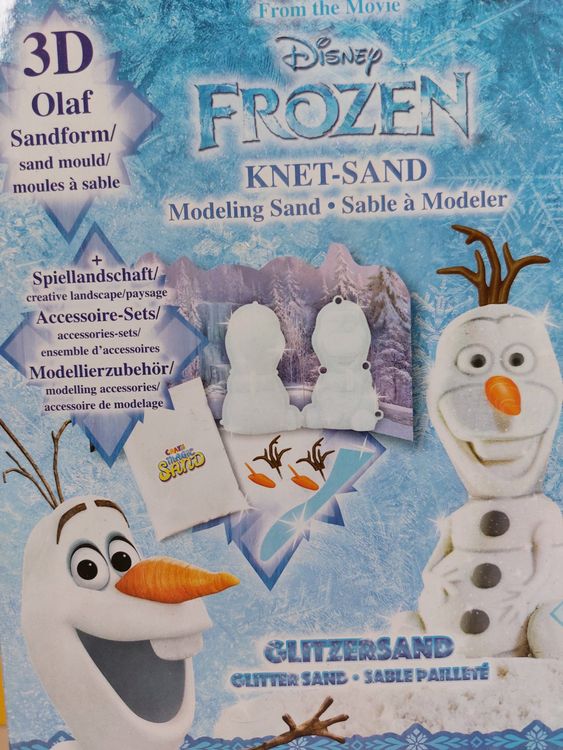 Disney Frozen 200g Glitzer Knet - Sand mit Olaf- Form NEU (Neu und ...