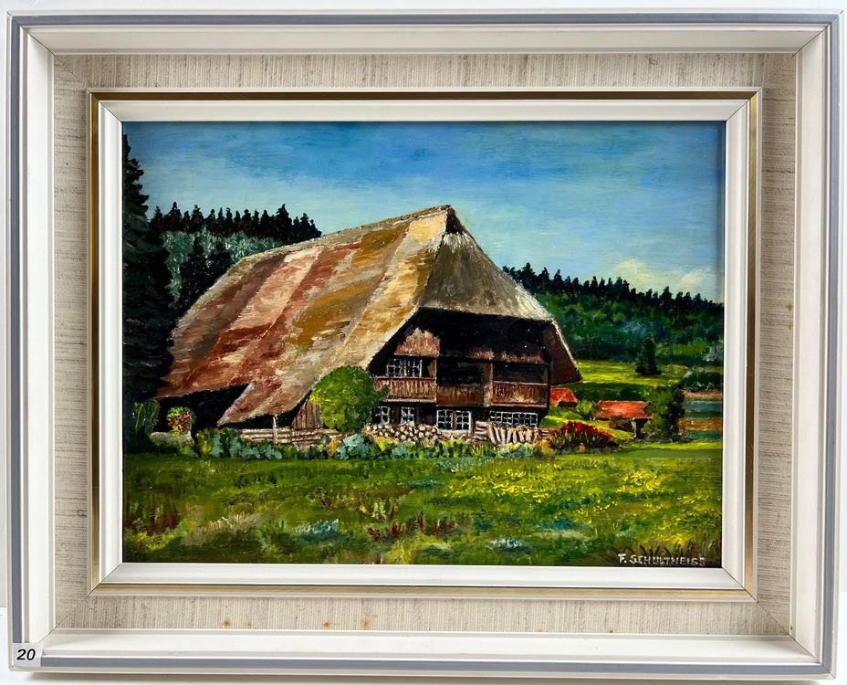 F. Schultheiss Schwarzwälder Bauernhaus Gemälde Signiert. (Gebraucht) in Neuhausen am Rheinfall ...