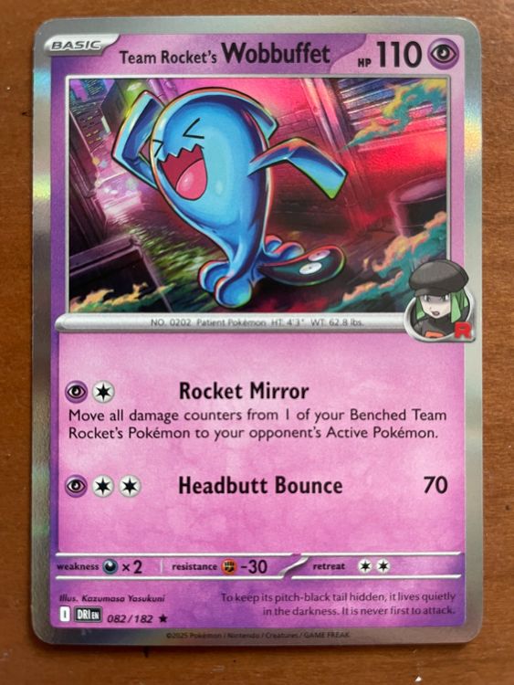 Pokemon Team Rocket's Wobbuffet Holo (Versand gratis) (Neu (gemäss ...