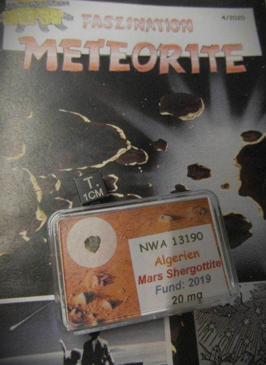 Echter und seltener Mars - Meteorit NWA 13190 mit 0,020 g (Neu (gemäss ...