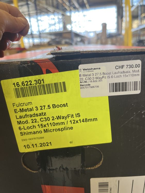 Fulcrum E-Metal 3 27.5 Boost Laufradsatz, Neu (Neu und originalverpackt ...