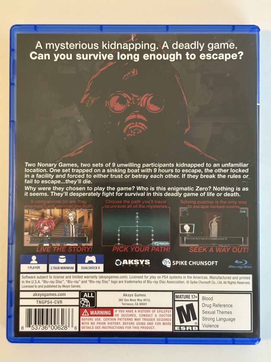 🔥 The Nonary Games, PS4, Zero Escape 1 and 2 (Neu (gemäss Beschreibung ...