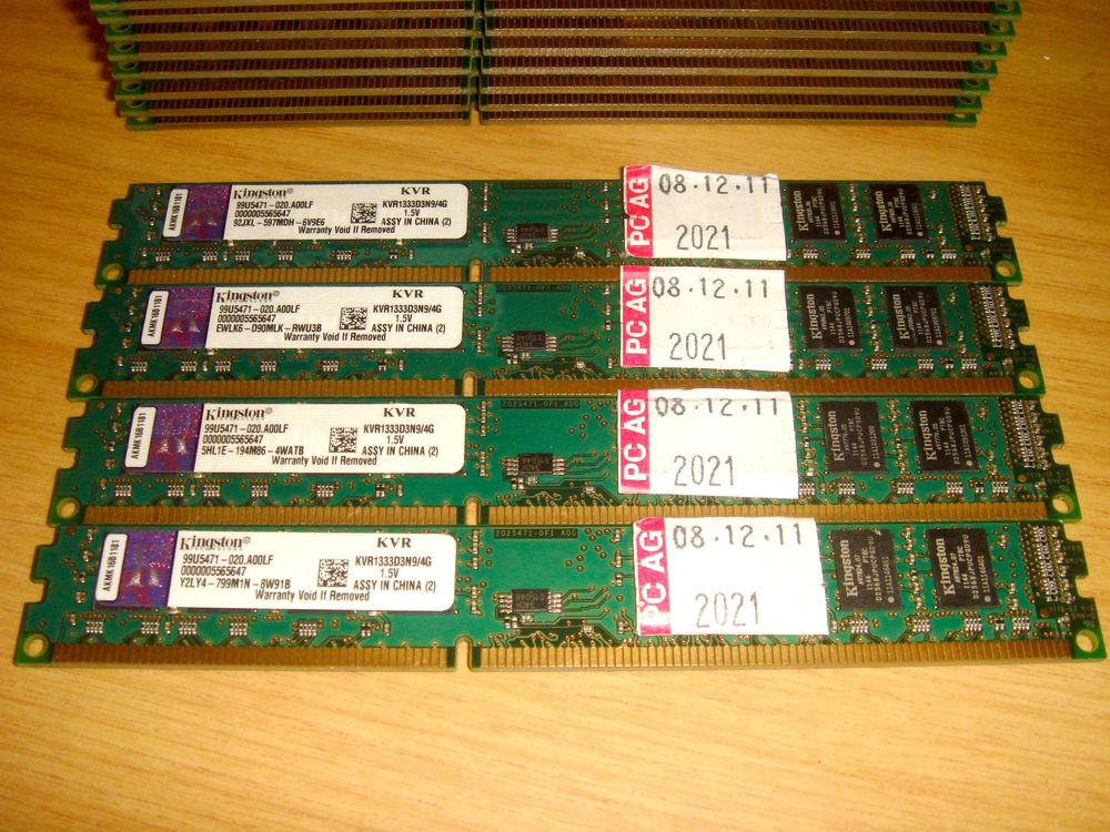 4 stück 4gb ddr3 PC3 10600 (1333). Details siehe Bildern. (Gebraucht) in St. Gallen für CHF 15 ...
