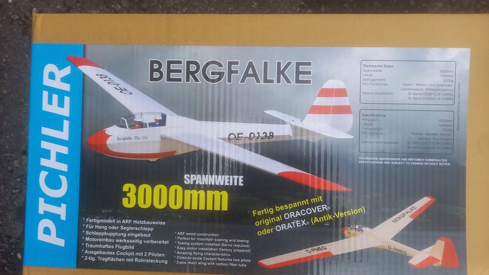 Bergfalke 3000mm von Pichler ARF (Neu und originalverpackt) in Ipsach ...