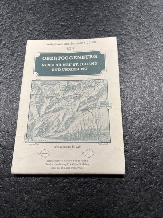 Landeskarte der Schweiz Massstab 1:25000 Obertoggenburg (Gebraucht) in ...