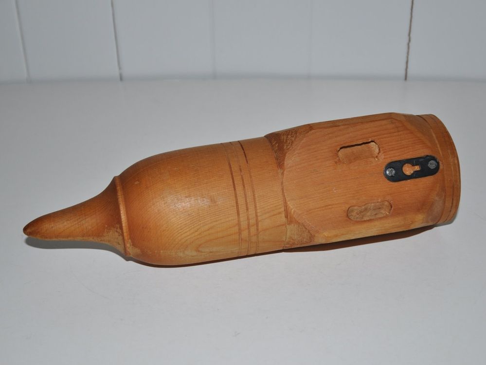 Schleifstein Köcher Wetzstein Behälter Holz gedrechselt (Gebraucht) in ...