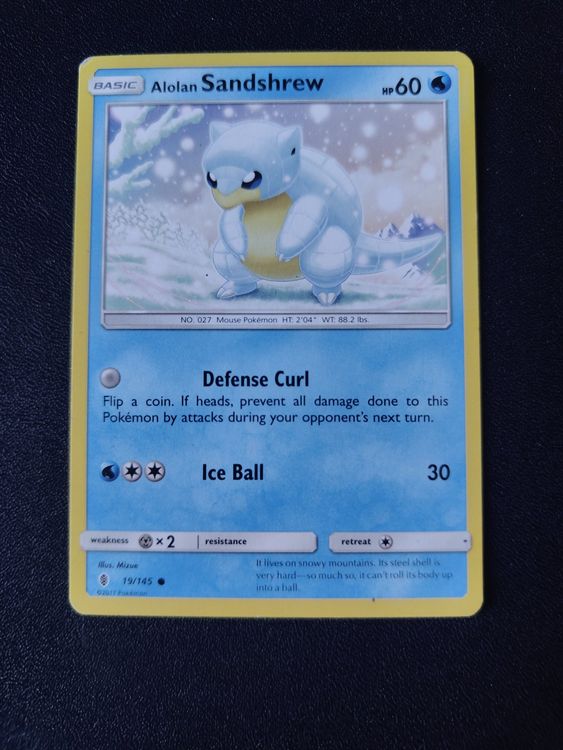 Alolan Sandshrew 19/145 Pokémon SM Guardians Rising 2017 EN (Gebraucht ...