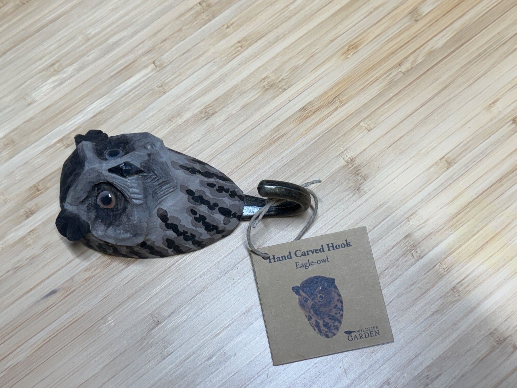 Handgeschnitzter Haken `Eule` Wildlife Garden, Neu und OVP (Neu und ...