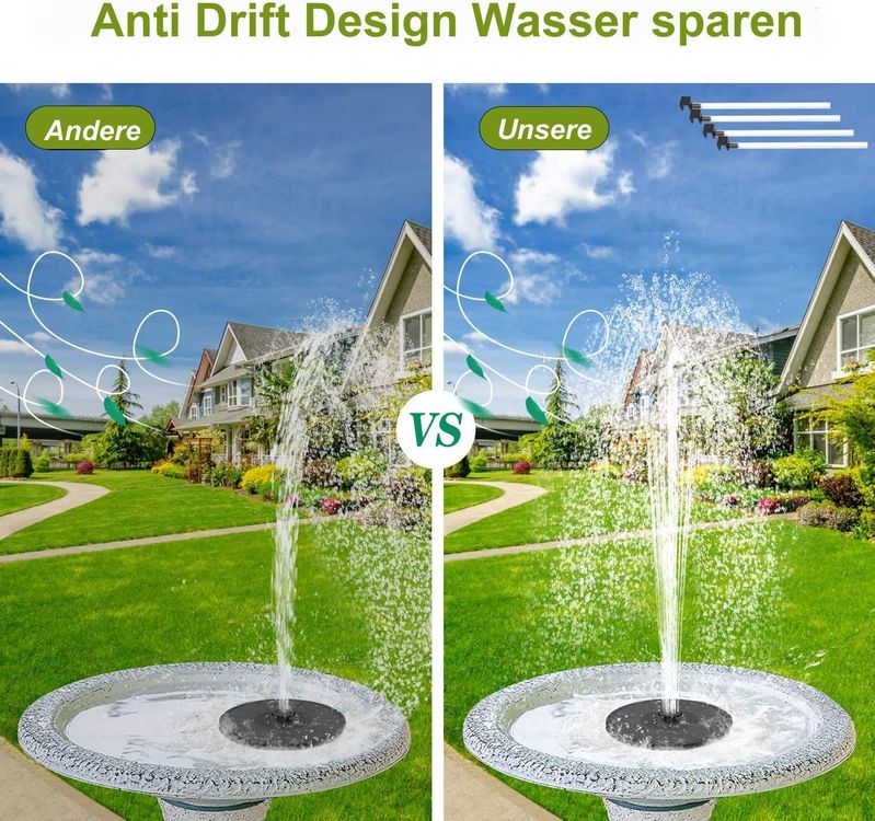 Solar Brunnen Fontäne Pumpe Wasserpumpe Teichpumpe 6 Effekte (Neu (gemäss Beschreibung)) in Thun ...
