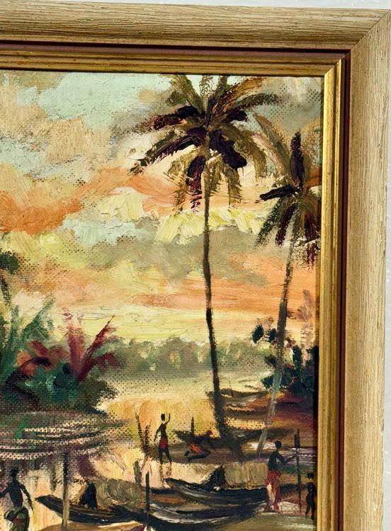 Michael Obodiwe (1920-1986) Afrikanische Landschaft Gemälde | Kaufen ...