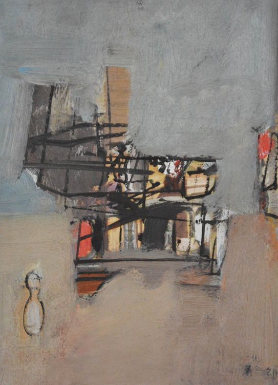 Walter Emil Müller. Abstratktion 1949. Öl auf Papier (Gebraucht) in Zumikon für CHF 180 – mit ...