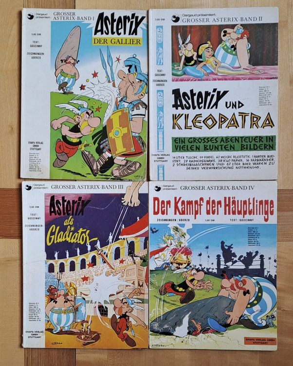4 Bände Asterix - Gladiator, Gallier, Kleopatra, Häuptlinge (Gebraucht ...