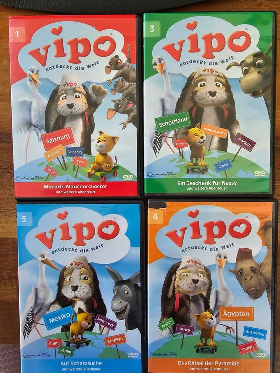 4 DVD Vipo entdeckt die Welt (Gebraucht) in Fehraltorf für CHF 10 – mit ...