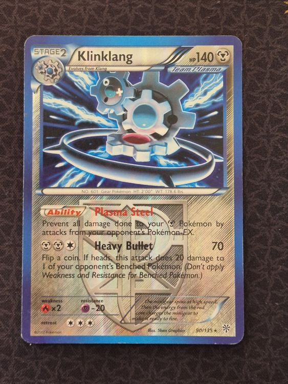 Carta Pokémon Klinklang Rara Team Plasma Holo Reverse | Kaufen auf Ricardo