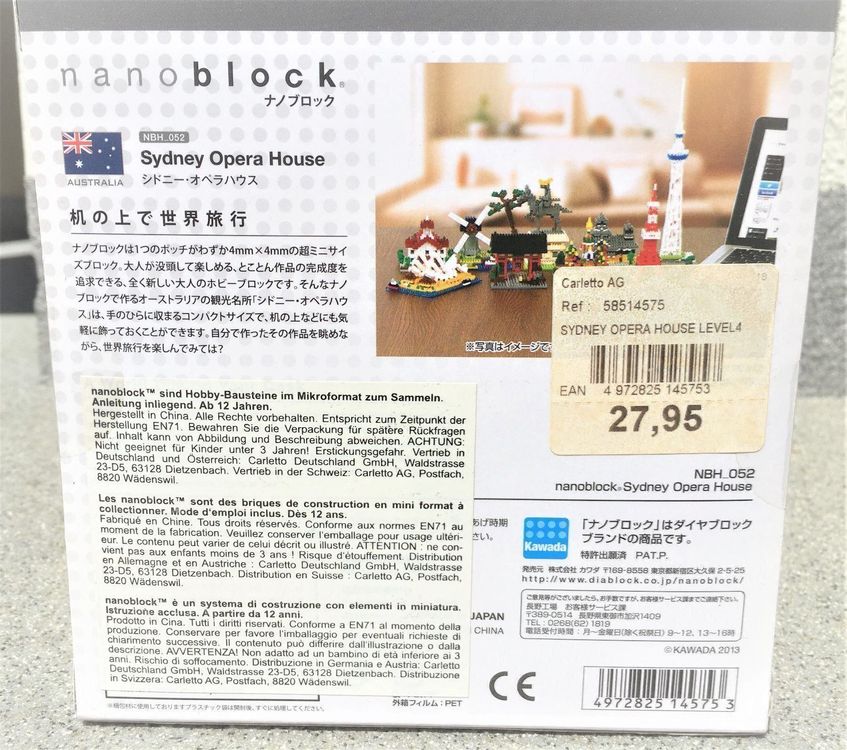 Nanoblocks # Architecture OPERA SYDNEY (Neu und originalverpackt) in ...