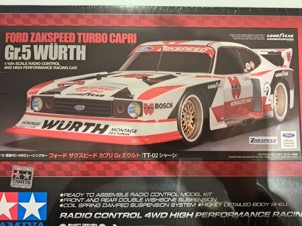 Tamiya FORD CAPRI ZAKSPEED TURBO GR.5 WÜRTH (Neu und originalverpackt ...