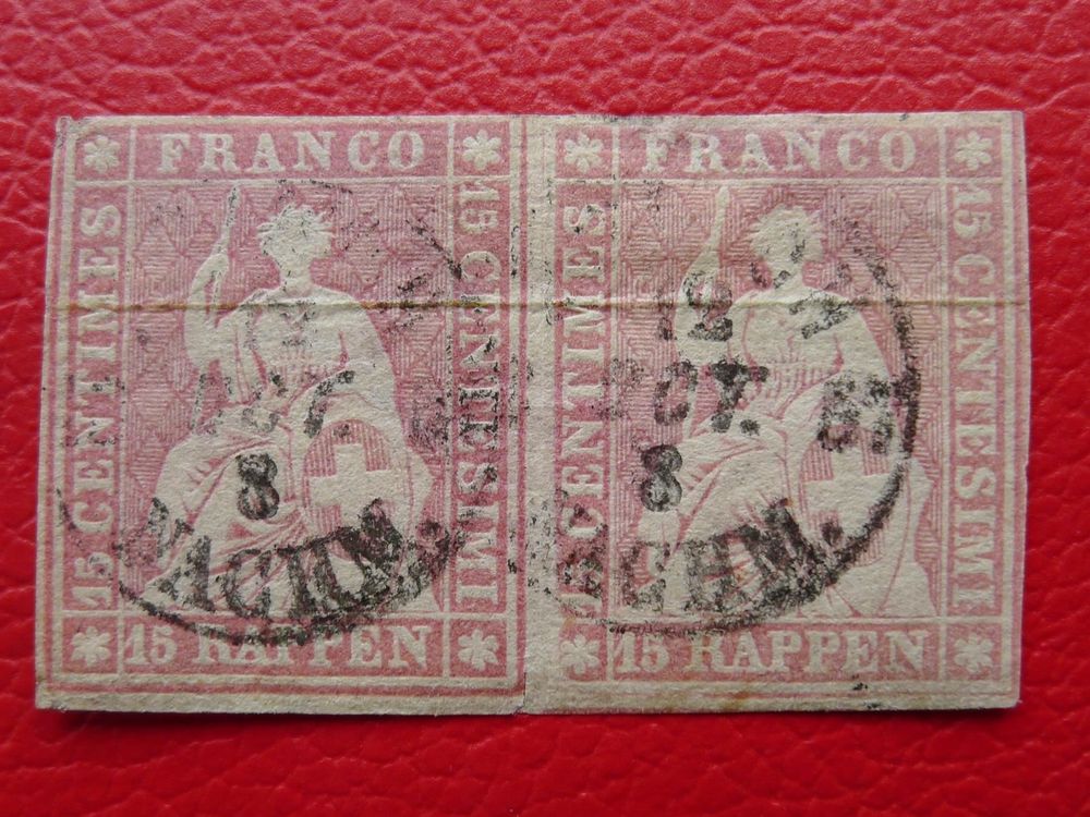 Strubel: 24F (24B1mm) seltenes Paar, Kat: 1'100.- von ZÜRICH (Gebraucht ...