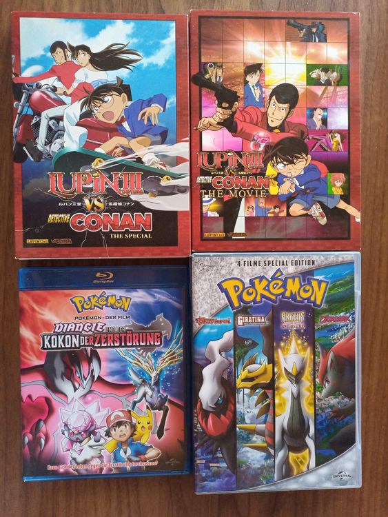 2x Lupin III vs. Detective Conen + 2x Pokemon Filme (DVD+BD) (Gebraucht ...
