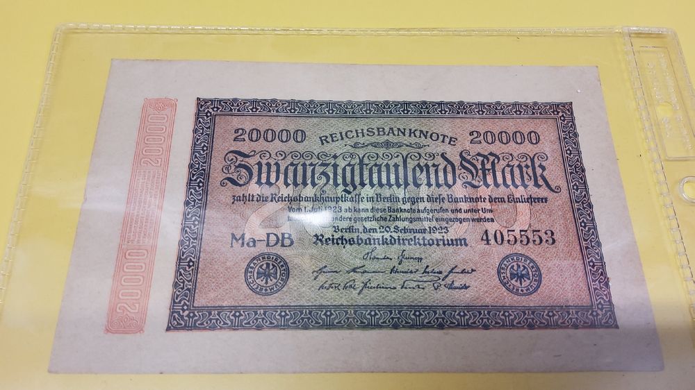 20'000 Mark Reichsmark Notgeldscheine 1923 (Gebraucht) in Herisau für CHF 1.9 – mit Lieferung ...