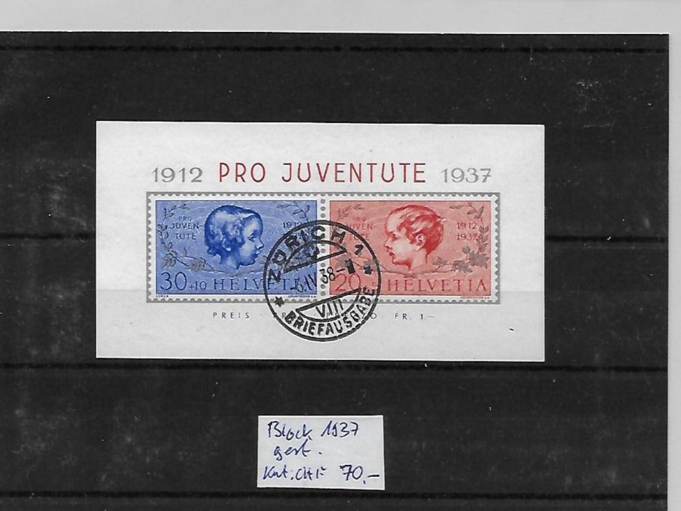 PJ Block 1937 gest. Kat: CHF 70.- | Kaufen auf Ricardo