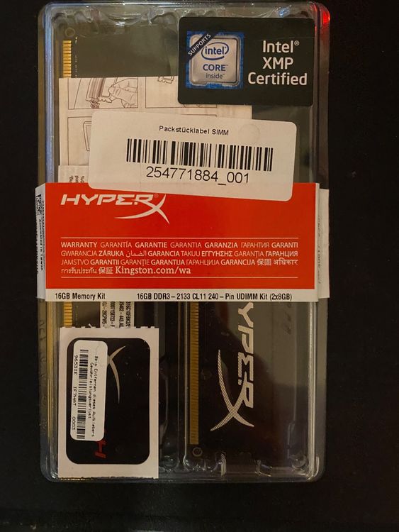 Hyperx ddr3 Ram 16GB (Neu und originalverpackt) in Meinisberg für CHF ...