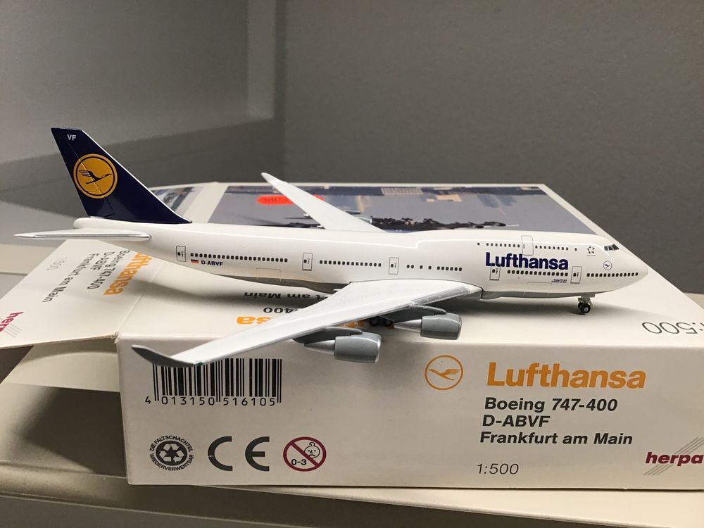 Lufthansa Boeing 747-400 Model 1:500 (Neu (gemäss Beschreibung)) in ...