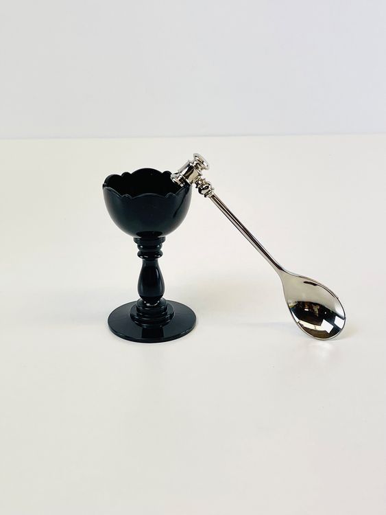 ALESSI & WANDERS Eierbecher & Löffel "DRESSED" Black in OVP | Kaufen auf Ricardo