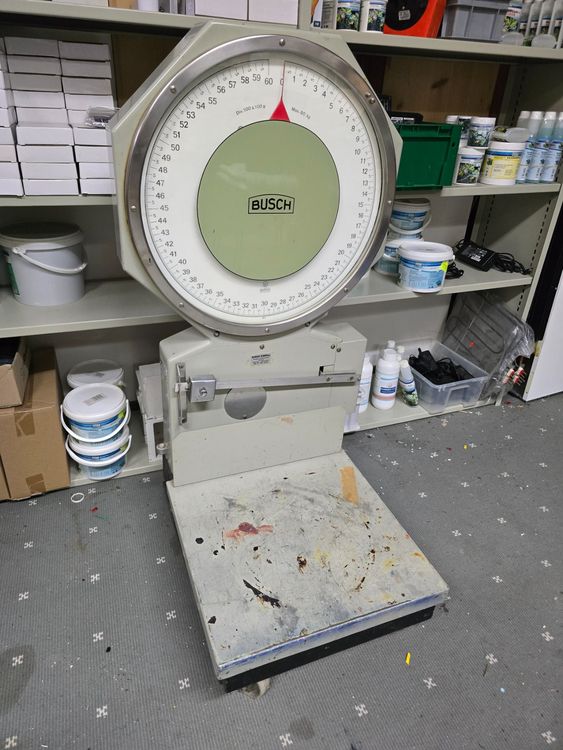 Busch Paketwaage bzw. Tischwaage bis 60kg 55x63cm H: 110cm (Gebraucht ...
