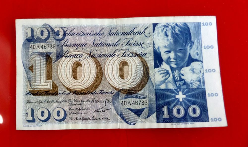CH- Alte Noten 100 Fr, bis gesuchten 5 Fr NOTE alt Wert 185. (Gebraucht ...