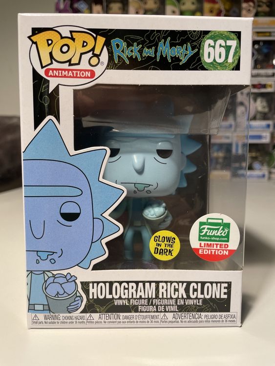 Rick and Morty Hologram Rick Clone 667 Funko Pop (Neu und ...