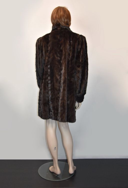 Nerz Pelz Mantel/Mantel/Nerzfell Vintage/braun,schwarz/Gr.40 (Gebraucht ...