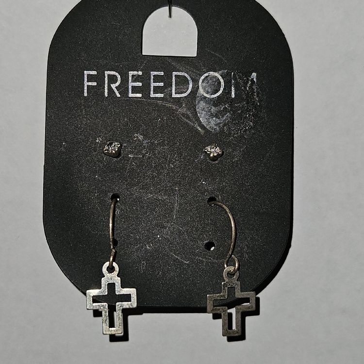 Kreuz Ohrringe Ohrhänger Set Silber Freedom neuwertig (Gebraucht) in ...
