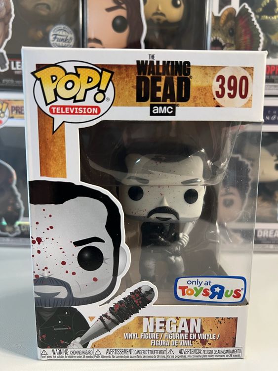 Funko POP! Television The Walking Dead Negan (Bloody) B&W (Neu und ...