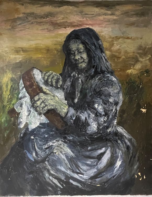 Strichende Dame Gemälde unleserlich Signiert (Gebraucht) in Root für CHF 5 – mit Lieferung auf ...