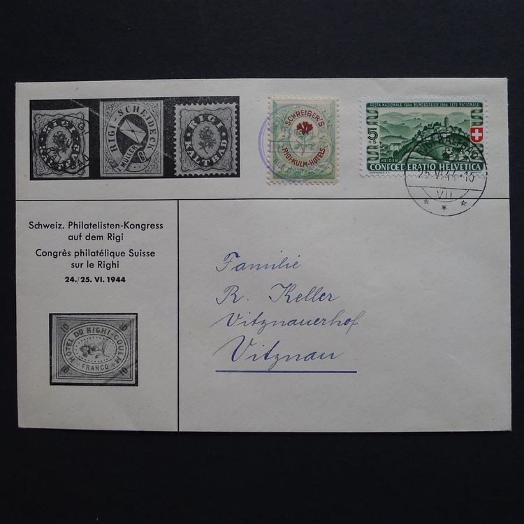 Hotelpost-Vignette Schreiber's RIGI KULM (Gebraucht) in Ebikon für CHF ...