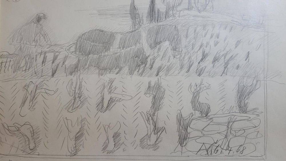 CARIGIET A., "Boges", Original-Bild / UNIKAT *** (Gebraucht) in Luzern für CHF 1899 – nur ...