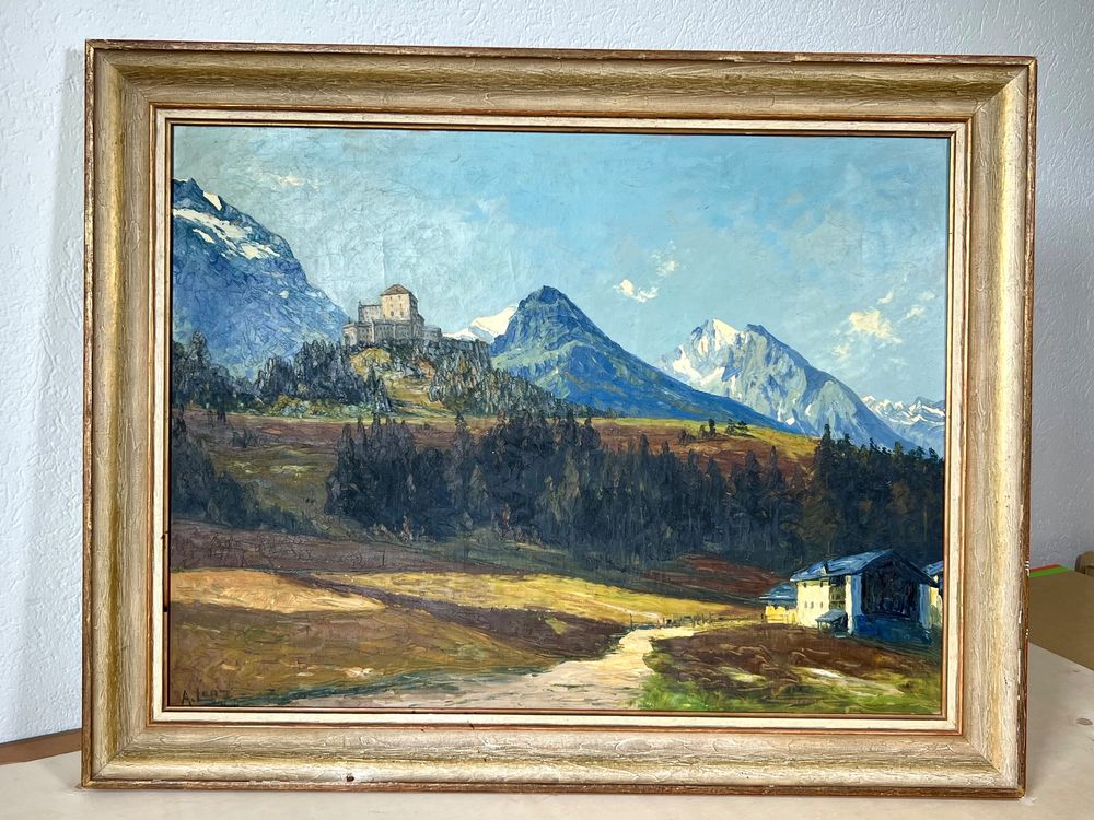 Gemälde Schloss Tarasp Engadin Scuol Vulpera Ardez (Neu (gemäss Beschreibung)) in Vaduz für CHF ...