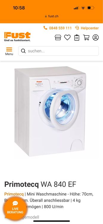 Kleine Waschmaschiene fust (Gebraucht) in Wettingen für CHF 1 – nur ...