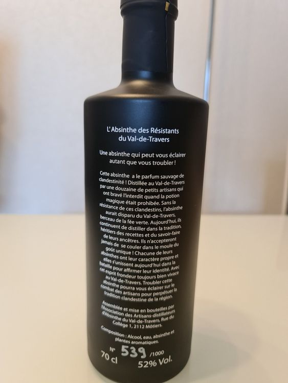 L’Absinthe des Résistants Val-de-travers | Kaufen auf Ricardo