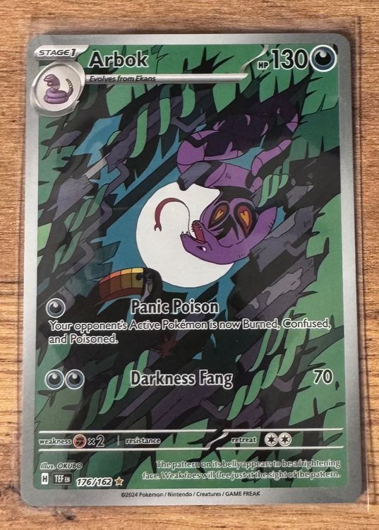 Arbok ILLUSTRATION ART RARE 176/162 Pokemon Temporal Forces (Neu ...