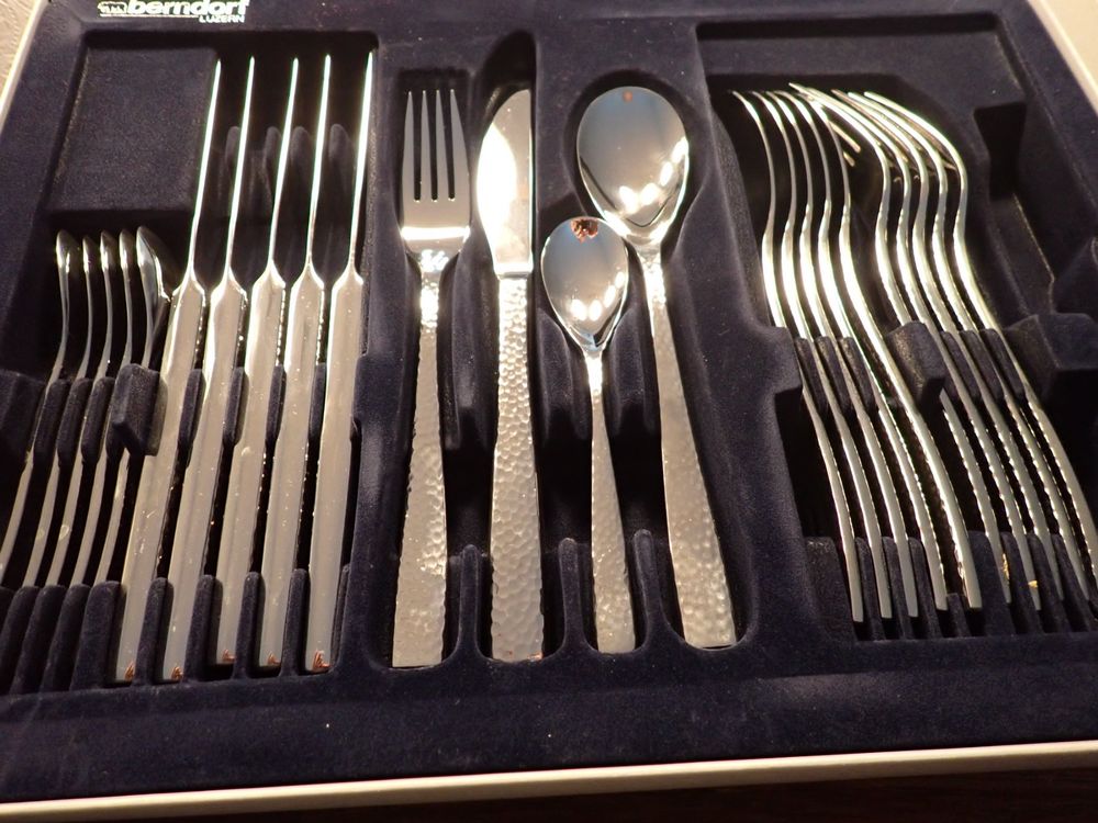 Edles Berndorf Besteckset Gehämmert 24 teilig | Kaufen auf Ricardo