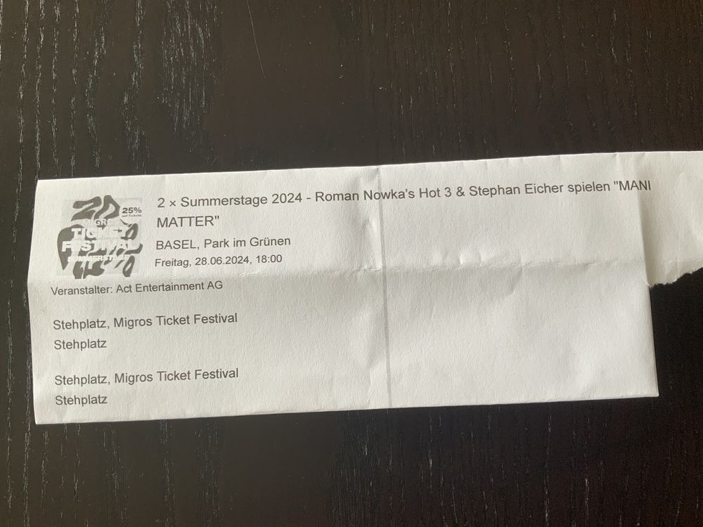 Summerstage 2024 Stephan Eicher & Roman Nowka,s Hot 3 | Kaufen auf Ricardo